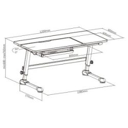 Alpha Desk | โต๊ะปรับระดับเพื่อสุขภาพสำหรับเด็กErgonomics ปรับเอียงระบบไฮดรอลิก มาพร้อมลิ้นชัก ...