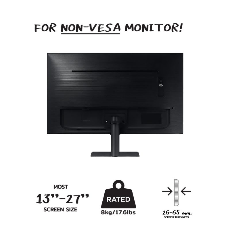 XMO อุปกรณ์เสริมยึดจอคอมพิวเตอร์(สำหรับจอไม่มีรูด้านหลัง) | รองรับจอ 13 ...